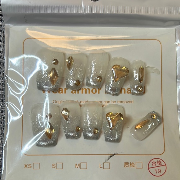 Makeup | Gold And Silver Handmade Nail Art Set | Poshmark
